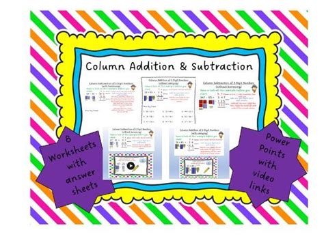 addition and subtraction written method teaching resources