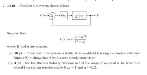 Solved Consider The System Shown Below Prove That If The