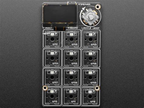 Adafruit Macropad Rp2040 Starter Kit 3x4 Keys Encoder Oled Kiwi