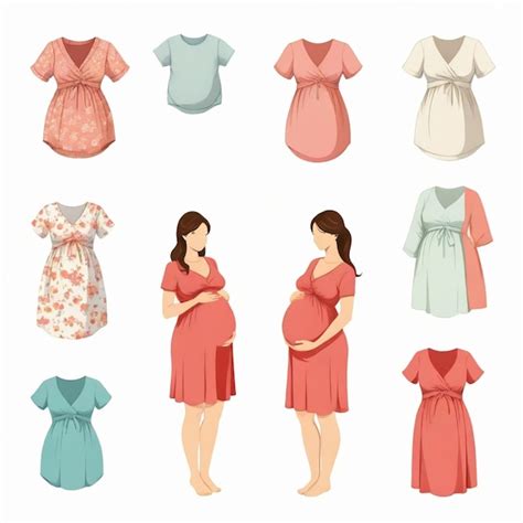 Cute Maternity Outfits Vectors And Illustrations For Free Download