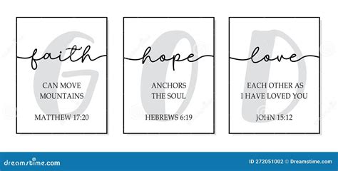 Faith Hope Love Bible Quote Poster Wall Art Sign Bedroom Stock