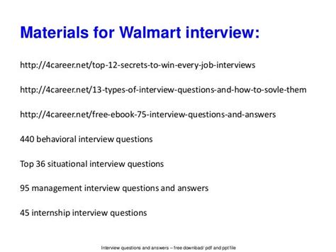 Walmart Interview Questions And Answers