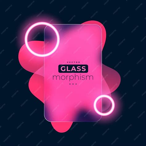 Free Vector Futuristic Glass Morphism Background With Glowing