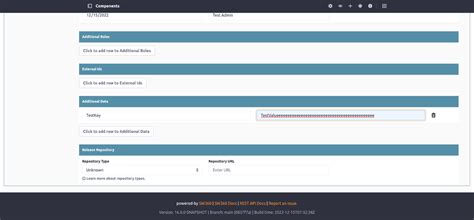 Can Not Load Component Page When Additional Datas Text Too Long