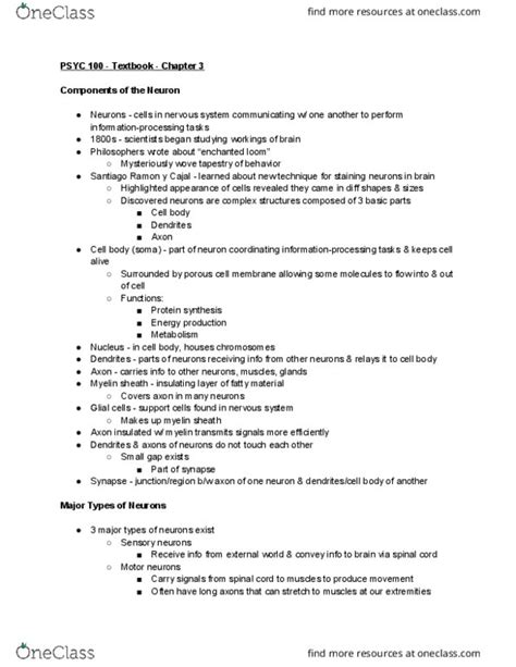 Psyc 100 Quiz Psych 100 Chapter 3 4 Test Review Oneclass
