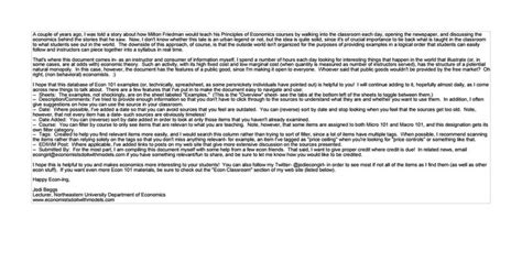 Econ 101 Example Database Economics Economics Courses Lesson Plans