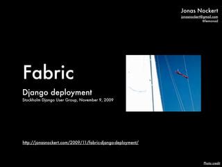 Django Deployment With Fabric PPT