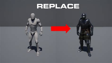 How To Replace The Unreal Engine Mannequin Character Youtube