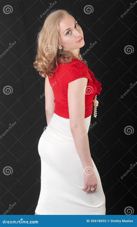 D Nne Blondine Stockbild Bild Von Mode D Nn Hintergrund