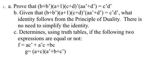 Solved 6 A Prove That B B A 1 C D Aa D Cd B Chegg Com
