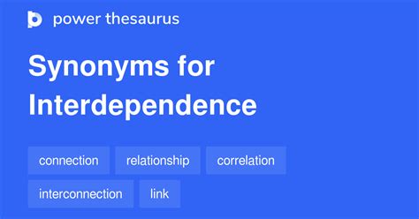 Interdependence Synonyms 788 Similar Words And Phrases