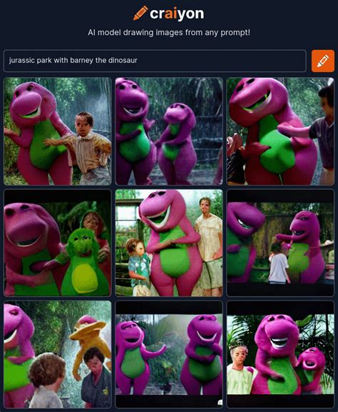 Jurassic Park With Barney Rweirddalle