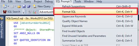 sql server sql way to align the code in ssms stack overflow
