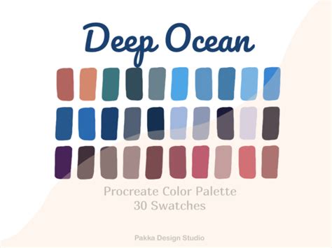 Procreate Color Palette Summer Sea Graphic By Pakka Design Studio Creative Fabrica