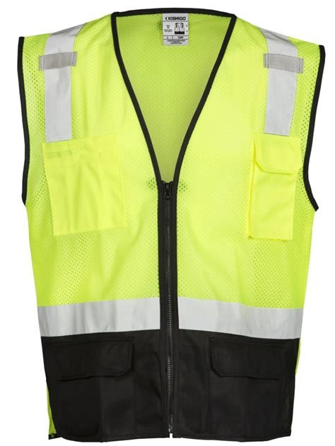 Economy Lime Mesh Black Bottom Class 2 Vest 2xl 3xl V15092xl 3xl
