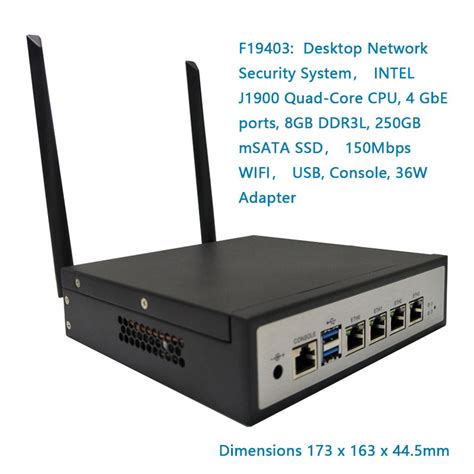 Small Desktop Network Firewall Hardware Device With 4gbe Optional Wifi Module For Linux Windows