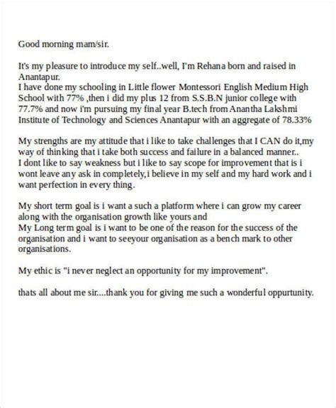 5 Self Introduction Speech Examples Samples In Pdf Word Artofit