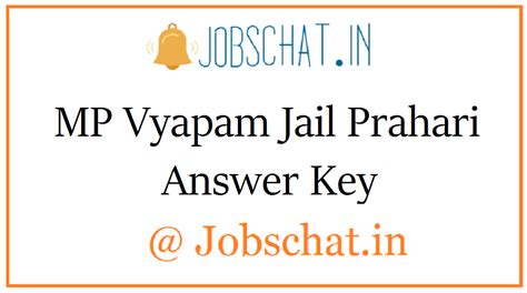 Mp Vyapam Jail Prahari Answer Key 2020 21 Out