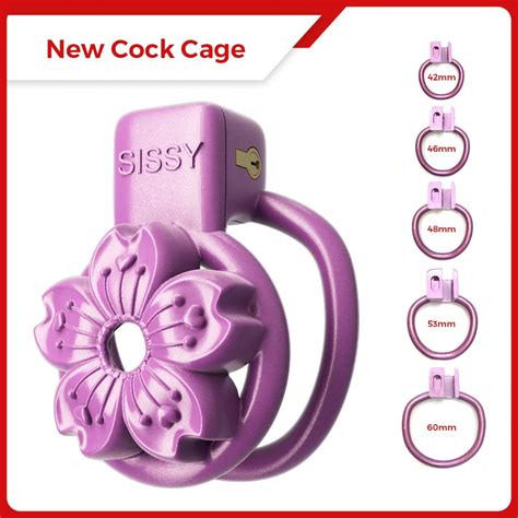 Purple Sissy Petal Chastity Cage Chastity Devices