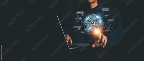 Chatbot Chat Ai Concept Artificial Intelligence Businessman Using Ai