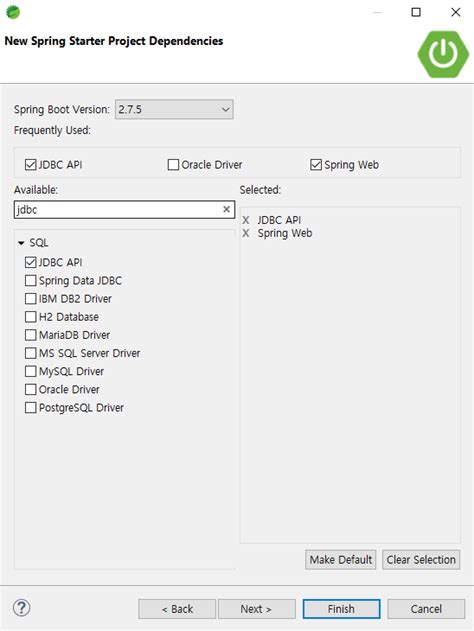 Springboot Jdbctemplate