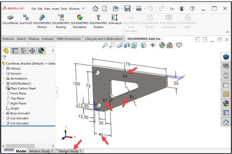 Lesson 2 Solidworks Optimization Analysis Using A Design Study Continued