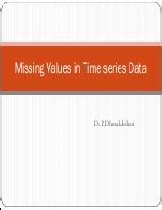 Filling Missing Values In Time Series Data Techniques Explained Course Hero