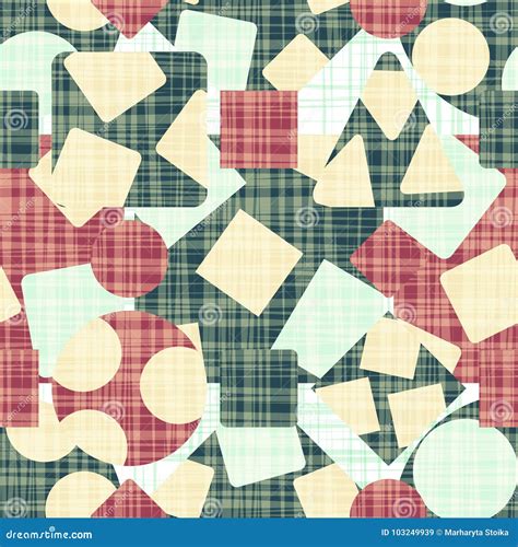 Tracery Is An Abstract Print With Geometric Shapes Stock Vector Illustration Of Grunge Retro