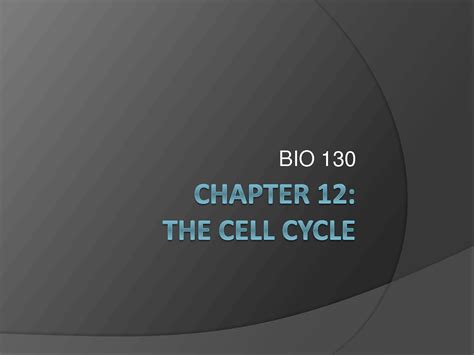 SOLUTION Chapter 12 The Cell Cycle Studypool