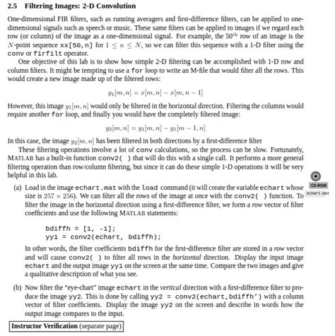 Solved 2 5 Filtering Images 2 D Convolution One Dimensional Chegg Com