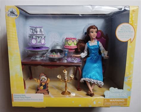 Disney Store Princess Belle Dinner Party Playset Beauty And The Beast W
