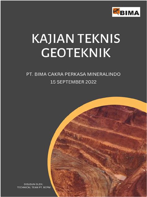 Kajian Teknis Geoteknik Pt Bcpm Signed Pdf