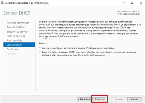 Installer Un Serveur DHCP Windows Server TUTORIEL
