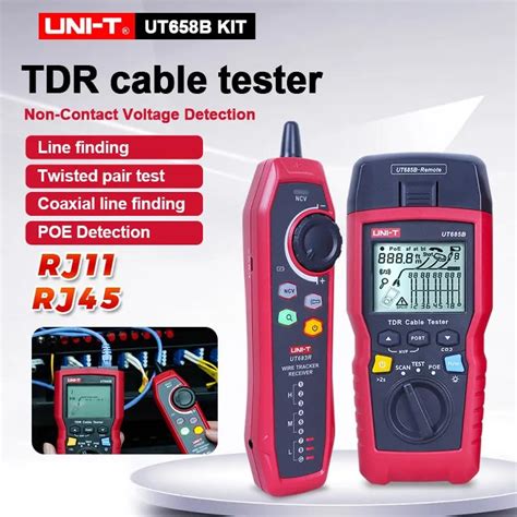 Snapklik Com UNI T Cable And Network Tester UT B Kit TDR Cable Tester Pair Coaxial POE