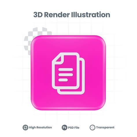 Premium Psd 3d Realistic File Copy Duplicate Icon For Web Mobile App Social Media Promotion