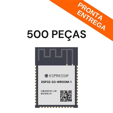 Kit 500 Peças Módulo Multiprotocolo Esp32 S3 Wroom 1 N4 Smd Módulos Achei Componentes