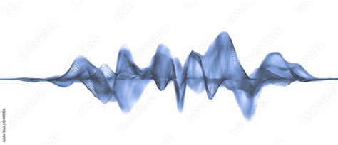 Abstract Blue Wireframe Sound Waves Visualization Of Frequency Signals Audio Wavelengths