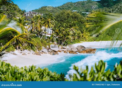 Beautiful Exotic Beach Anse Intendance At Seychelles Mahe Island