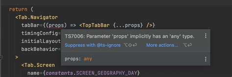 Materialtoptabbarprops Is Any Typescript In V6 · Issue 9485 · React Navigationreact Navigation