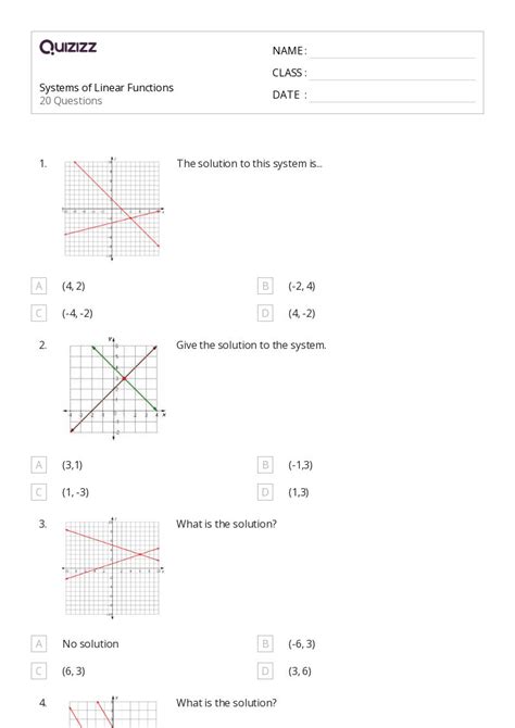 50 Linear Functions Worksheets On Quizizz Free And Printable