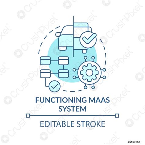 Functioning Maas System Turquoise Concept Icon Stock Vector 5157562