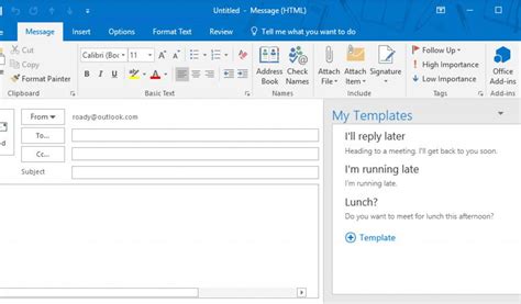 How To Create An Email Template In Office 365 Working With Message Templates Howto Outlook