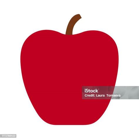 신선한 사과 과일 흰색 배경 평면 디자인 벡터 일러스트 레이 션에 고립 0명에 대한 스톡 벡터 아트 및 기타 이미지 0명 건강한 식생활 과일 Istock