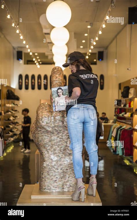 Christiana Cinn Visits The Huf Clothing Store In West Hollywood