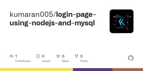 Github Kumaran005login Page Using Nodejs And Mysql