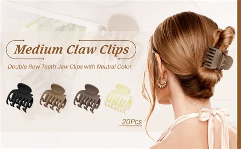Double Row Teeth Hair Accessories 20 Pack Matte No Slip
