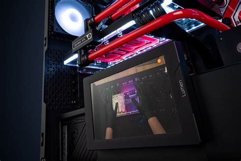 Pc Liquid Cooling Giant Ek Unveils Quantum Lumen 7 Inch Case Screen
