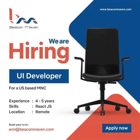 Seetha Koshy On Linkedin Hiring Ui Developer Drop Your Cv To Seetha