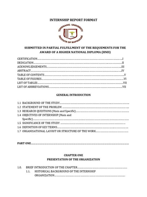 Internship Report Format Pdf Swot Analysis Cognitive Science