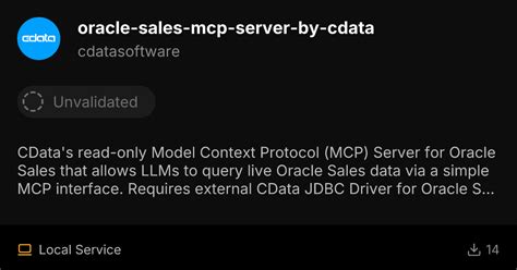 Oracle Sales Mcp Server By Cdata M · Lobehub